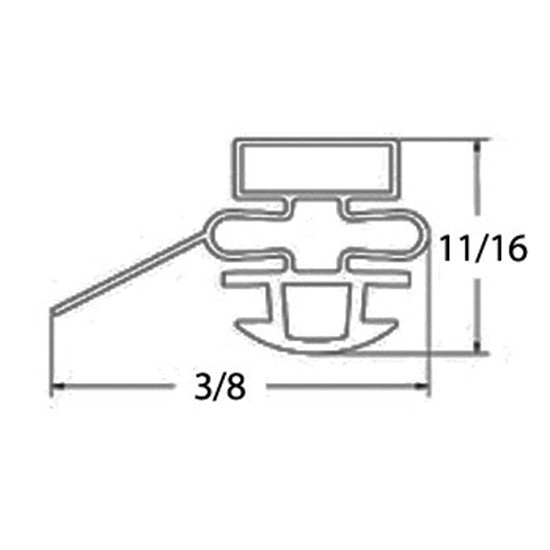 Master-Bilt 02-71056 Compatible Door Gasket - True Seal Gaskets